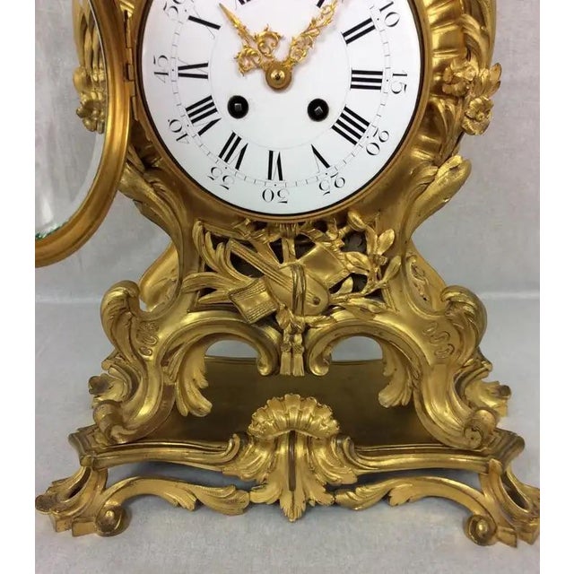 French Rococo Ormolu Mantel Clock Set After Meissonnier by Samuel Marti ...