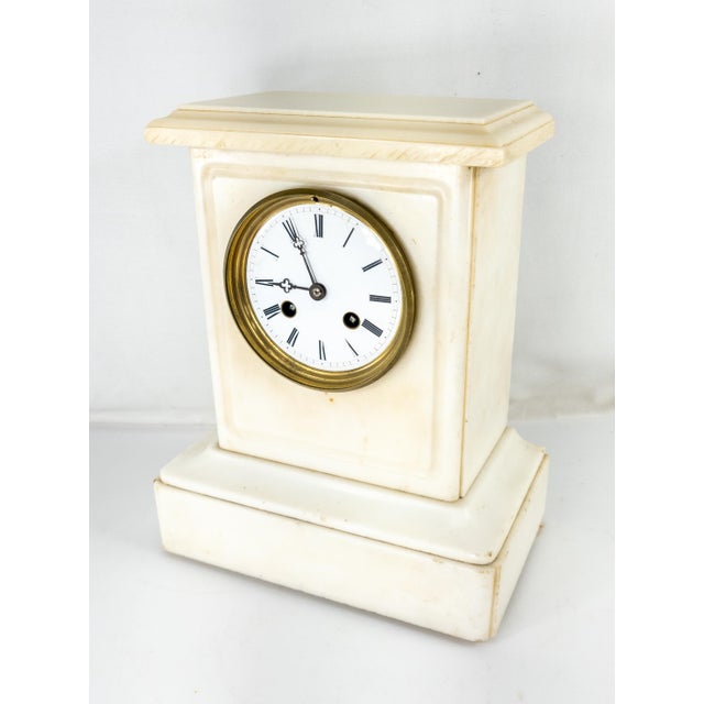 19th Century French Marble Cased Mantle Clock With Japy Freres Movement ...
