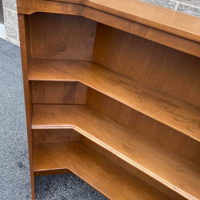 1980s Ethan Allen Heirloom Maple Custome Room Plan Corner Bookcase ...