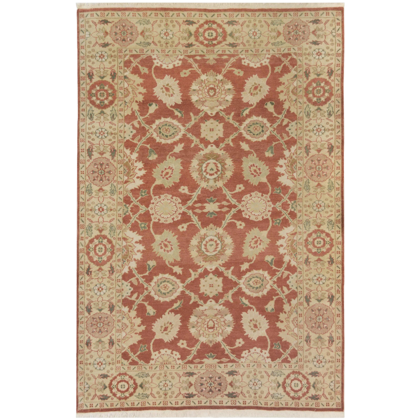 Mansour Fine Handmade Sultanabad Rug - 5′3″ × 6′10″ | Chairish