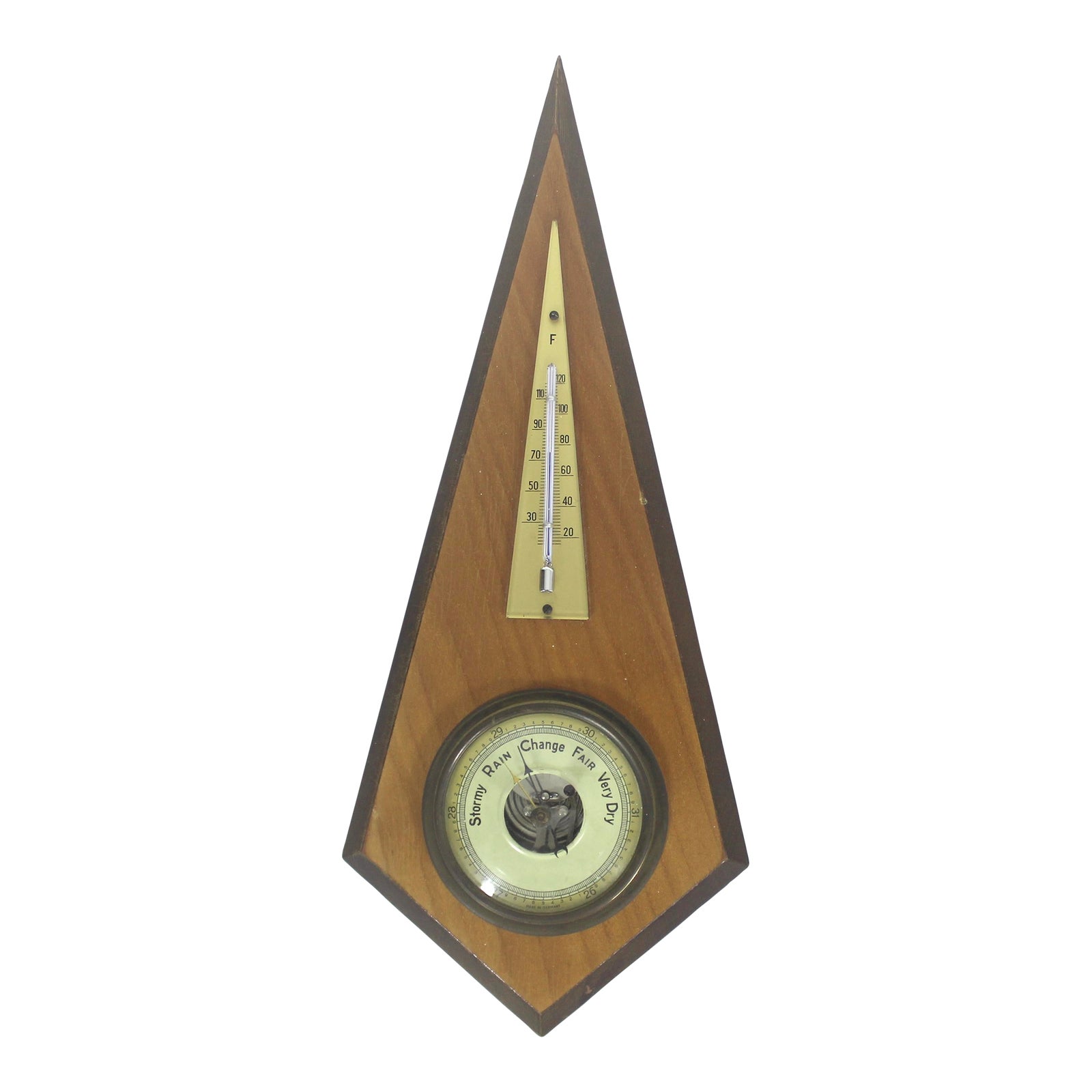 Mid 20th Century German Barometer for Wall Wood Mid Century Atomic ...