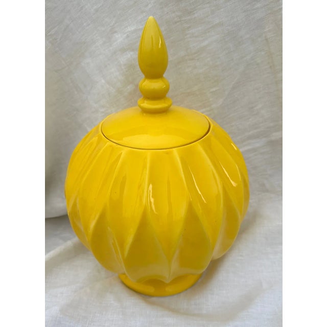 Casa1315 Yellow Geometric Lidded Container | Chairish