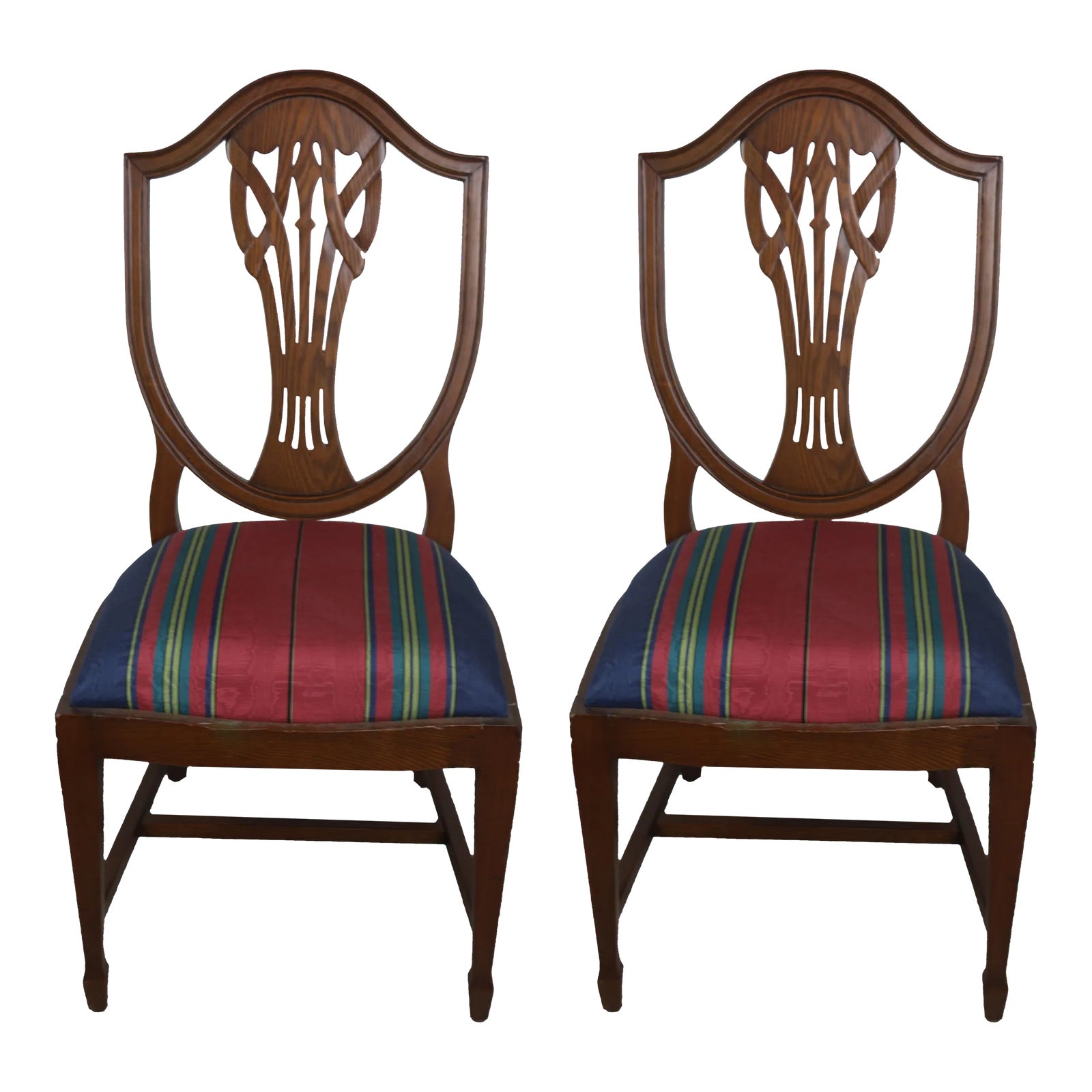 Pair of Hepplewhite Shield Back Chairs | Chairish