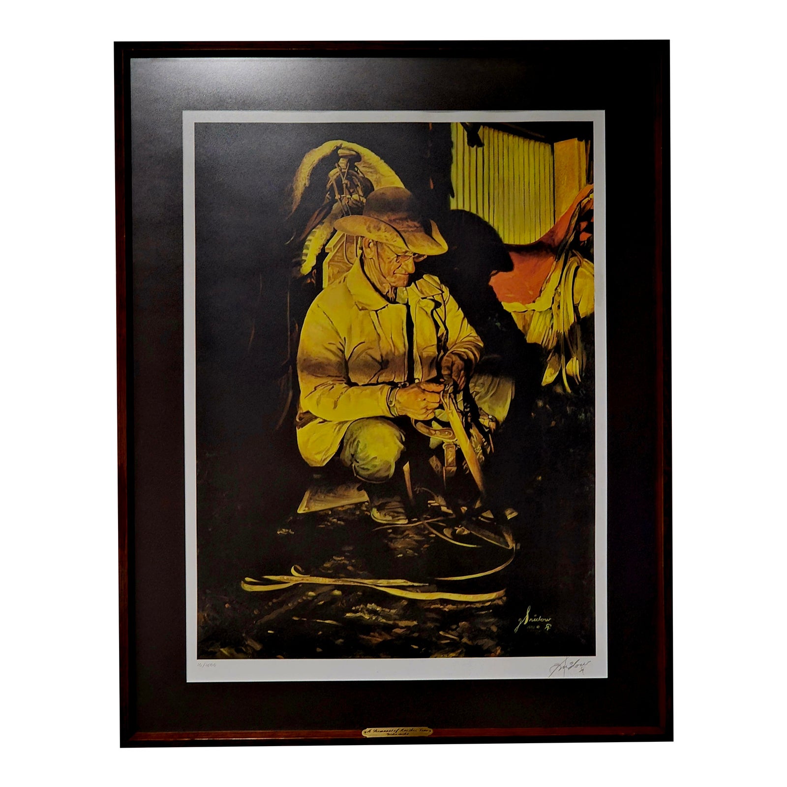 1970s "A Remnant of Another Time" Lithograph. Signed and Numbered by ...