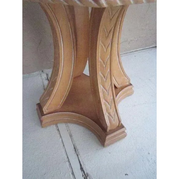 1990s Wood with Glass Insert Top Side Table | Chairish