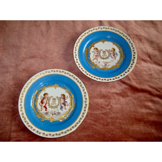 Antique Sevres Louis Philippe Chateau Des Tuileries Plates- a Pair ...