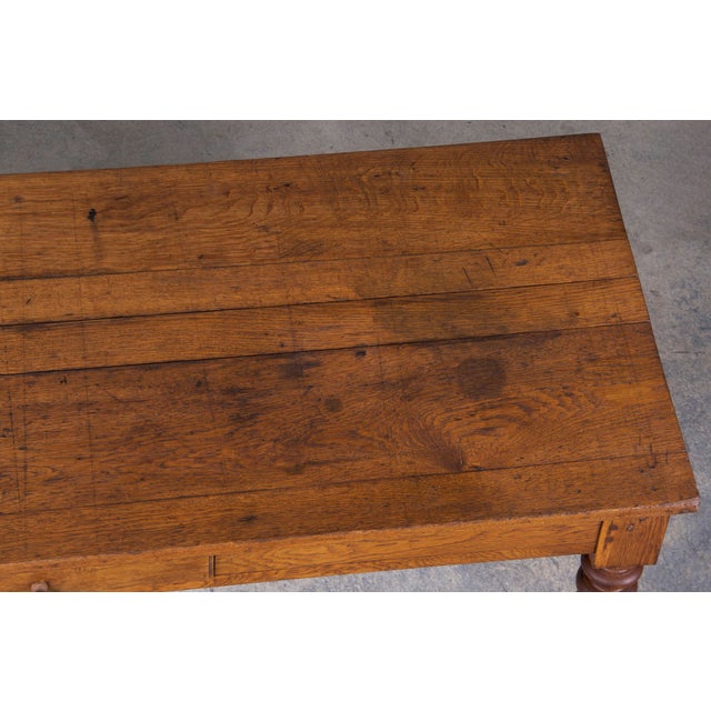 Antique French Louis XVI Style Oak Narrow Dining Table | Chairish