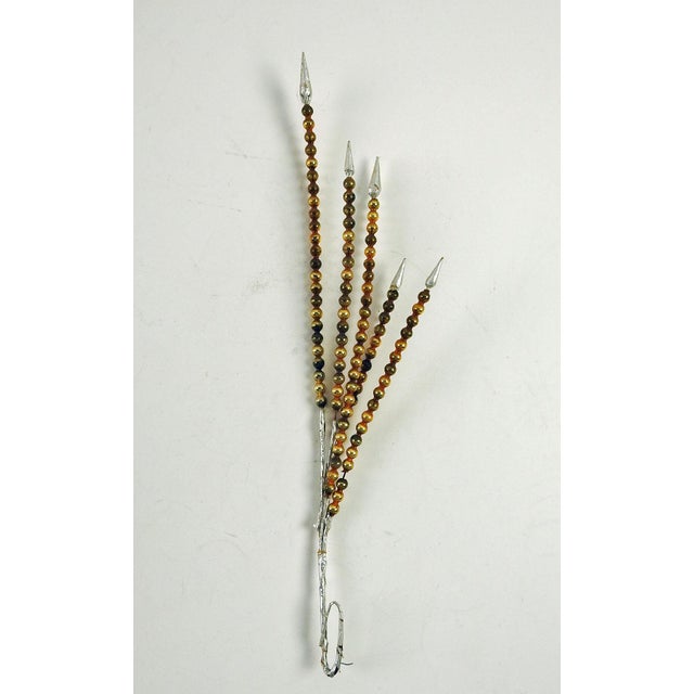 Vintage Gold Glass Ball Christmas Floral Pick | Chairish