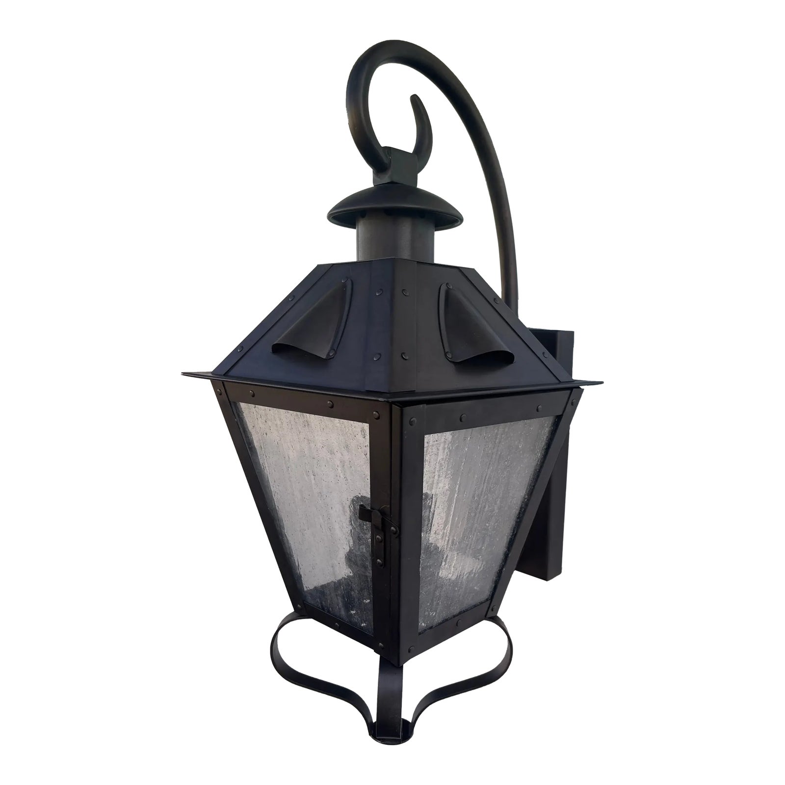 Wall Mount Bronze Carriage Lantern Light Fixture- Hardwired | Chairish