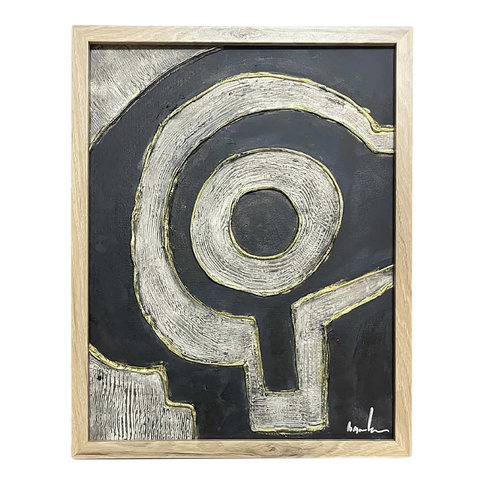 Contemporary Abstract Mixed-Media Painting, Bryan Boomershine | Chairish