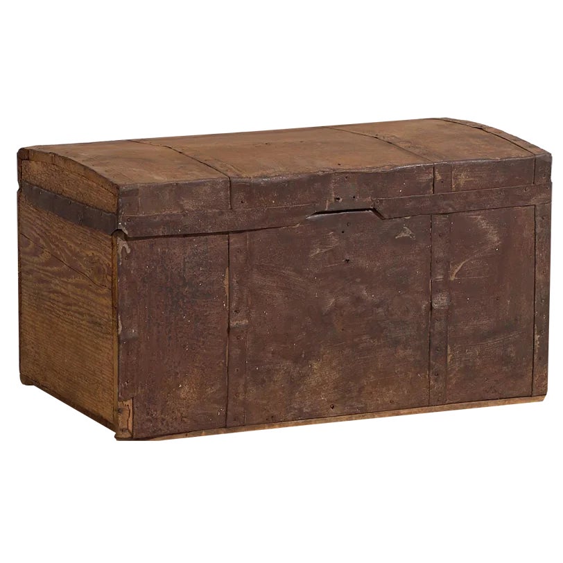 Small Vintage Chest with Metal Frame, 1920 | Chairish