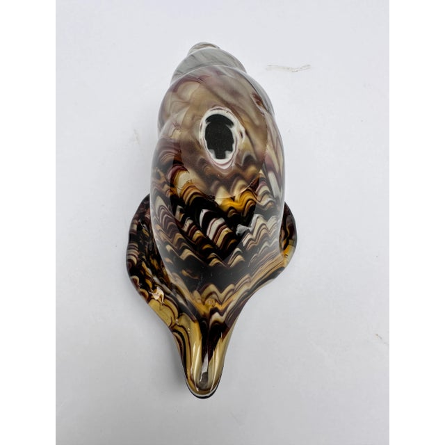 Vintage Hand-Blown Art Glass Sea Shell | Chairish