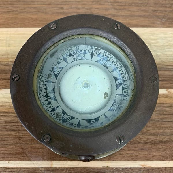 1900s Salvaged Sestrel Brass Compass | Chairish