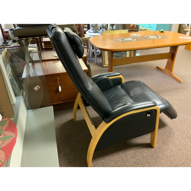 Late 20th Century Backsaver Leather Chair | Chairish