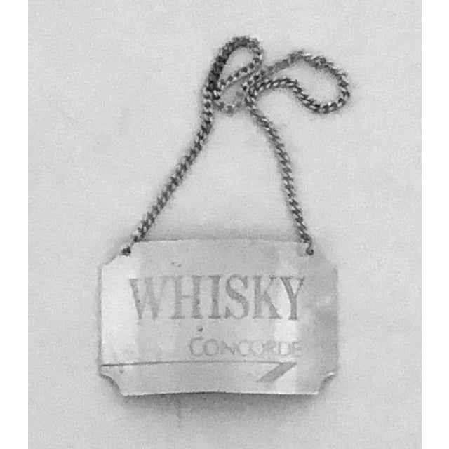1986 Concorde British Airways Sterling Silver Whisky Decanter Tag Label ...