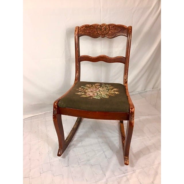 1940’s Vintage Tell City Mahogany Duncan Phyfe Rose Back Rocking Chair ...