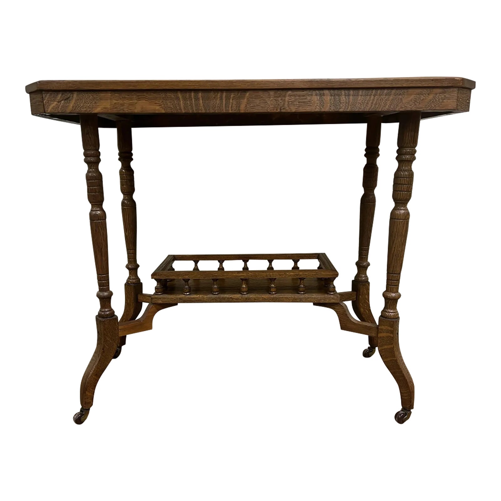 Antique Victorian Chittenden and Eastman Co. Tiger Oak Parlor Table ...