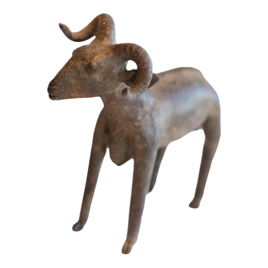 Vintage African Ram Sculpture | Chairish