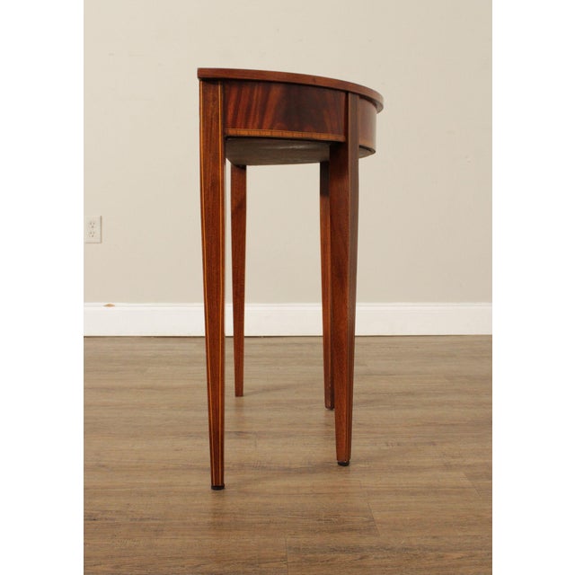 Federal Style Pair of Mahogany Demilune Console Tables | Chairish