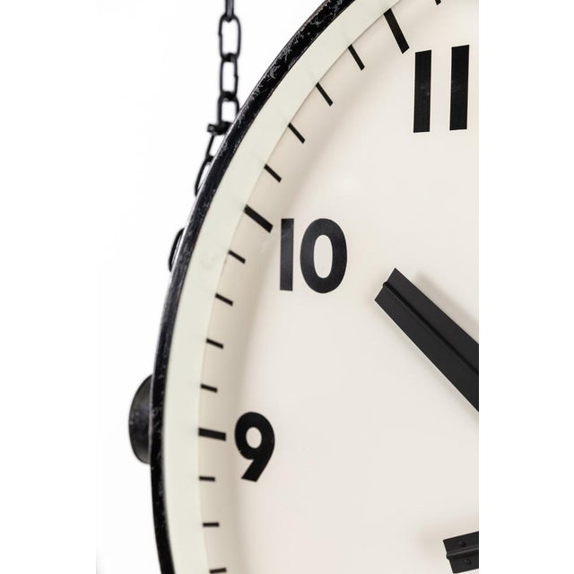 Large Double Sided Railway Clock from Gents of Leicester | Chairish