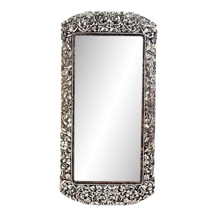 Late 20th Century Oversized Hand-Inlaid Glass Mosaic Floor Mirror ...