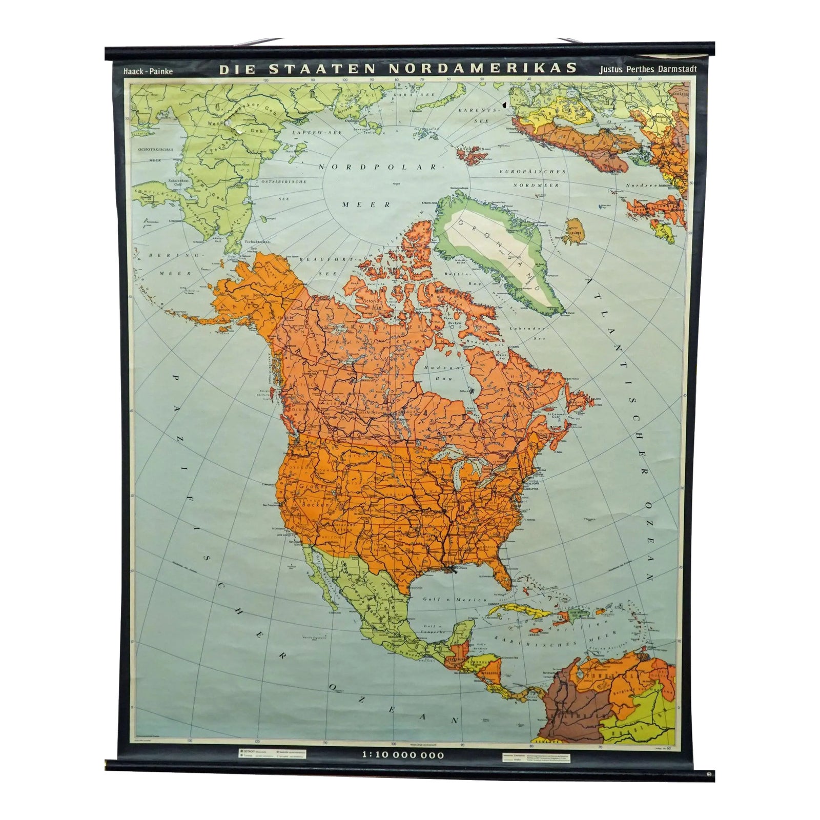 Vintage Countries of North America Mural Poster, 1970s | Chairish