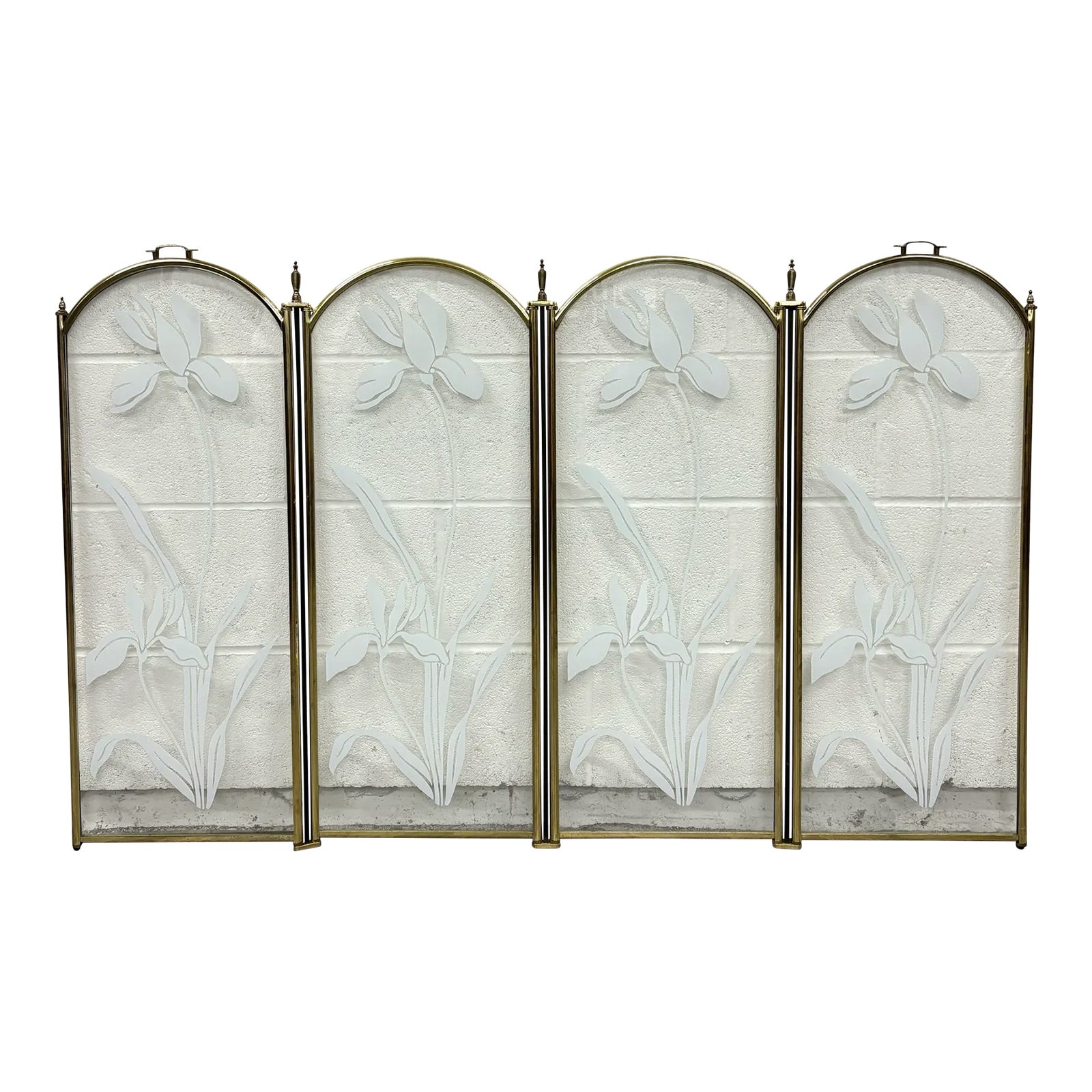 Vintage Post Modern Art Deco Hollywood Regency Fireplace Fender ...
