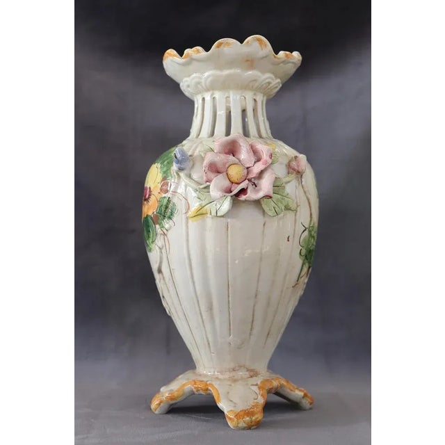 Hand-Painted Ceramic Vase by Bassano, 1990s | Chairish