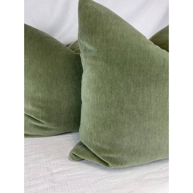 Chelsea Textiles "Alpaca Velvet" in Pistachio 22" Pillows-A Pair | Chairish