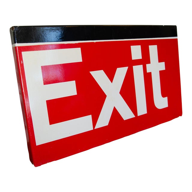 1980s New York City Subway 'Exit' Sign | Chairish
