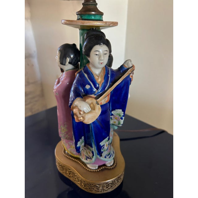 1940s Asian Porcelain Lady Lamp | Chairish