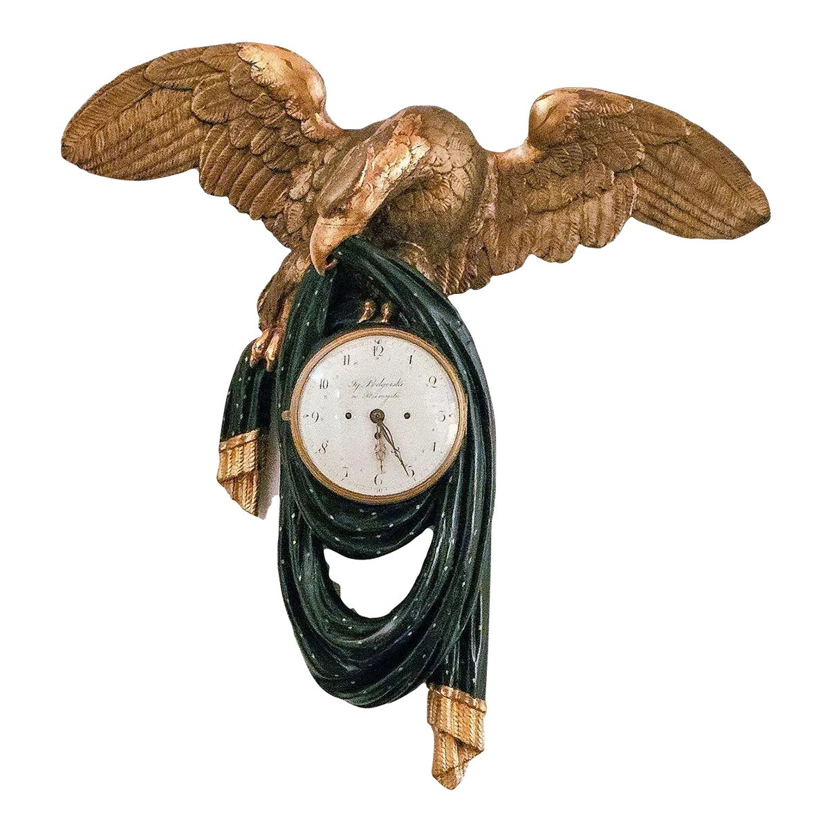 Gilt, Painted, and Carved Eagle Clock, Poland, Early 19th Century ...
