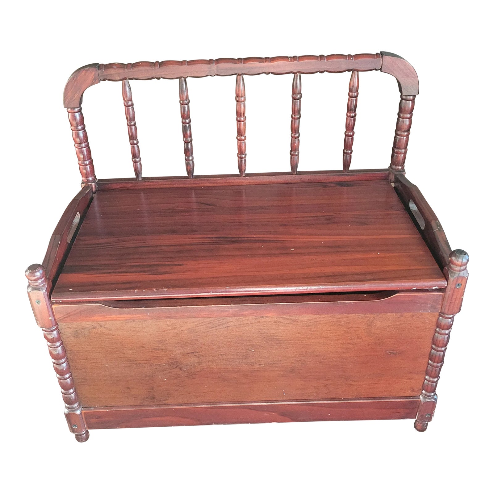 1990s Vintage Small Storage Bench | Chairish