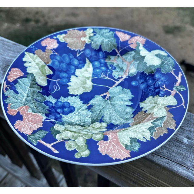 Vintage La Primula Quadrifoglio Grapes Leaves Soup Bowl | Chairish