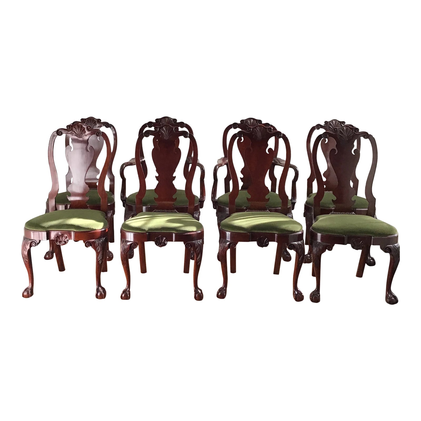 Kindel Winterthur Collection Mahogany Dining Chairs - Set of 8 | Chairish