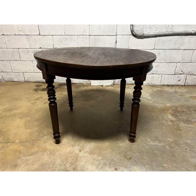 Antique 19th Century Victorian Style Round Dining Table | Chairish