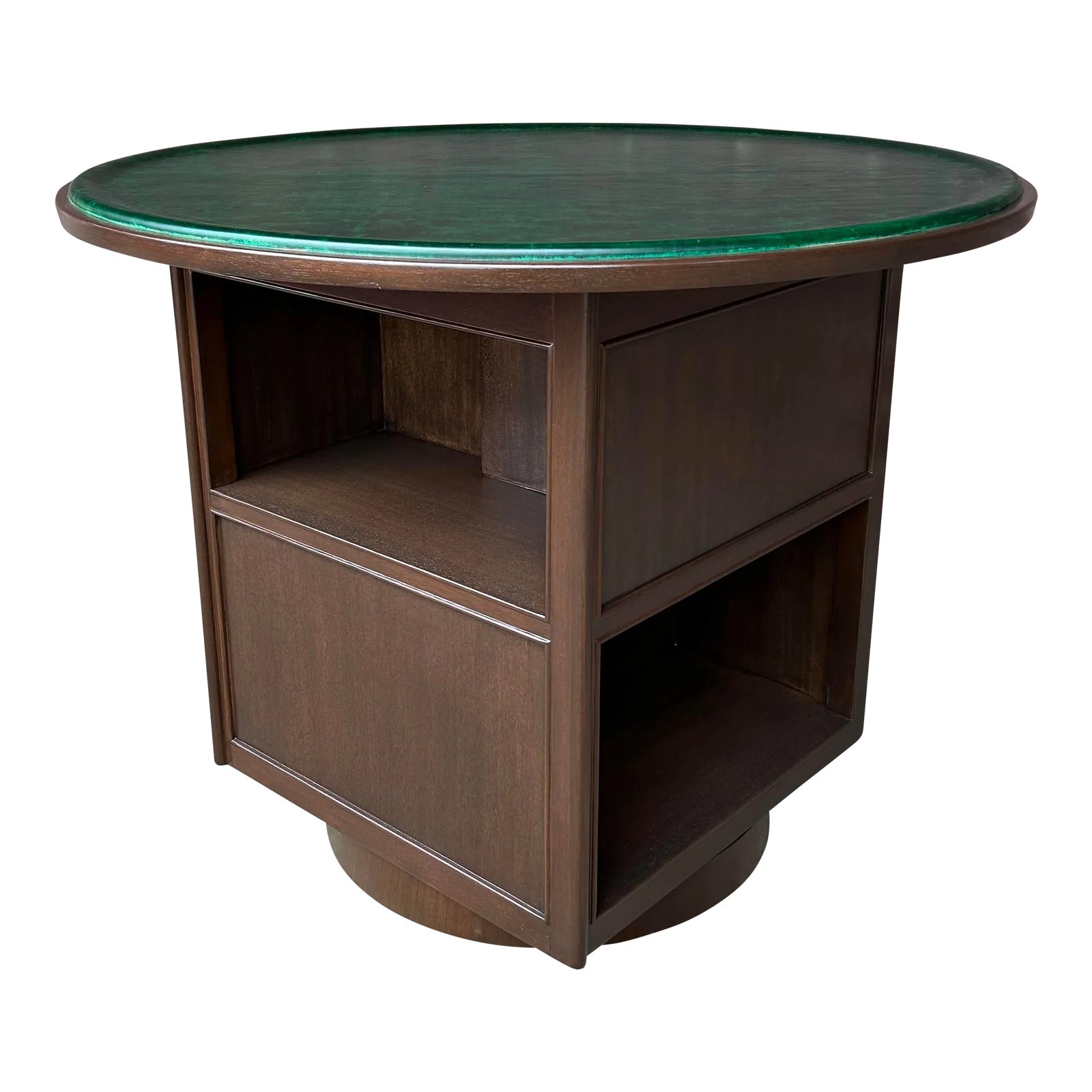 Edward Wormley for Dunbar Rotating Library Game Table | Chairish
