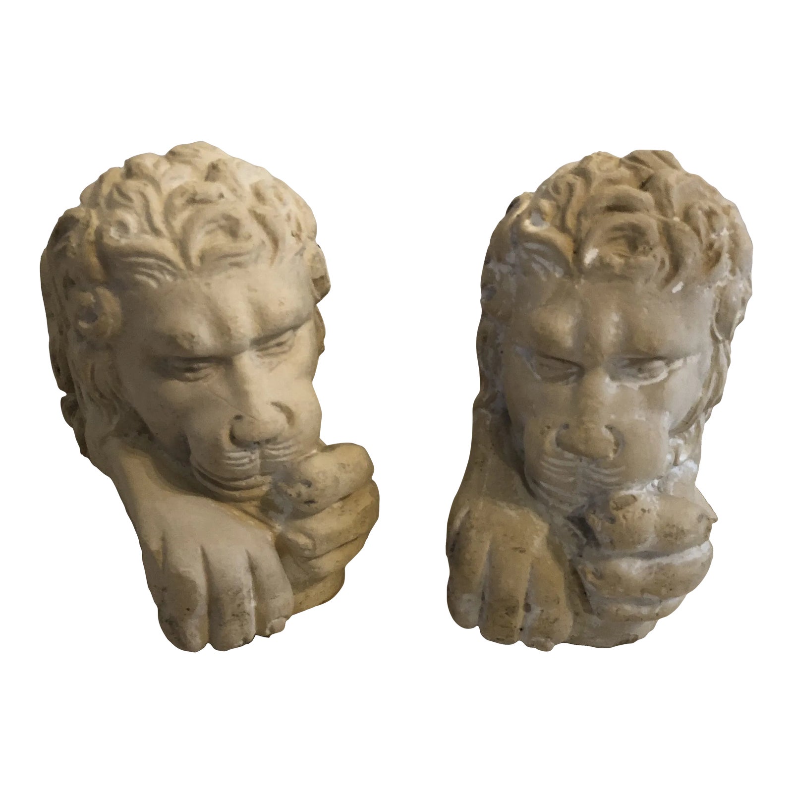 Recumbent Lions, a Pair | Chairish