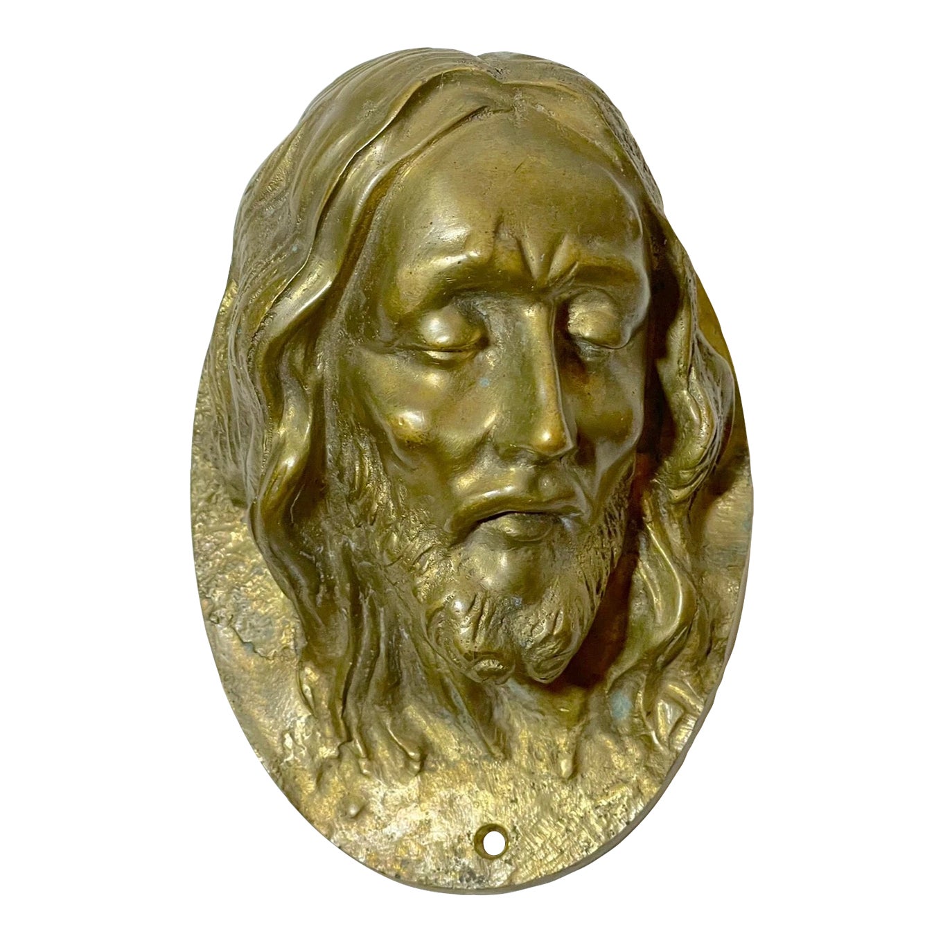 1940s Very Heavy Religious Jesus Christ Brass Wall Plaque Relief ...