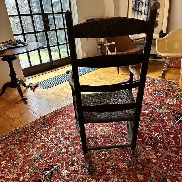 Antique 19th Century Ladder Back Shaker Rocker | Chairish