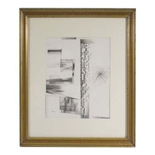 abstract graphite drawings