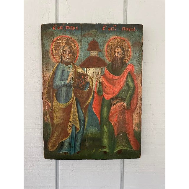 Early 20th Century Antique Religious Icon Painting | Chairish