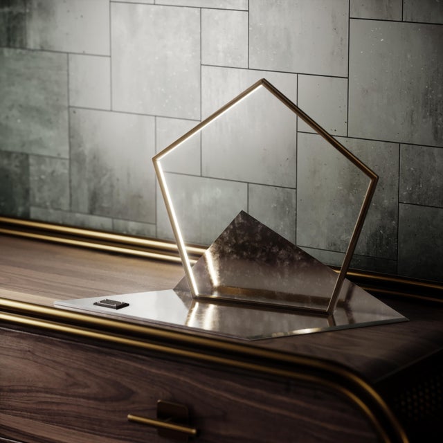 Pentagon Table Lamp by Porus Studio | Chairish