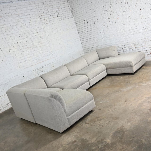 Late 20th Century Modern Modular Sectional Sofa 5 Pieces With Chaise ...