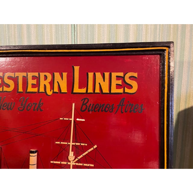 Vintage Hand Carved & Painted Advertising Sign for Great Western Lines ...