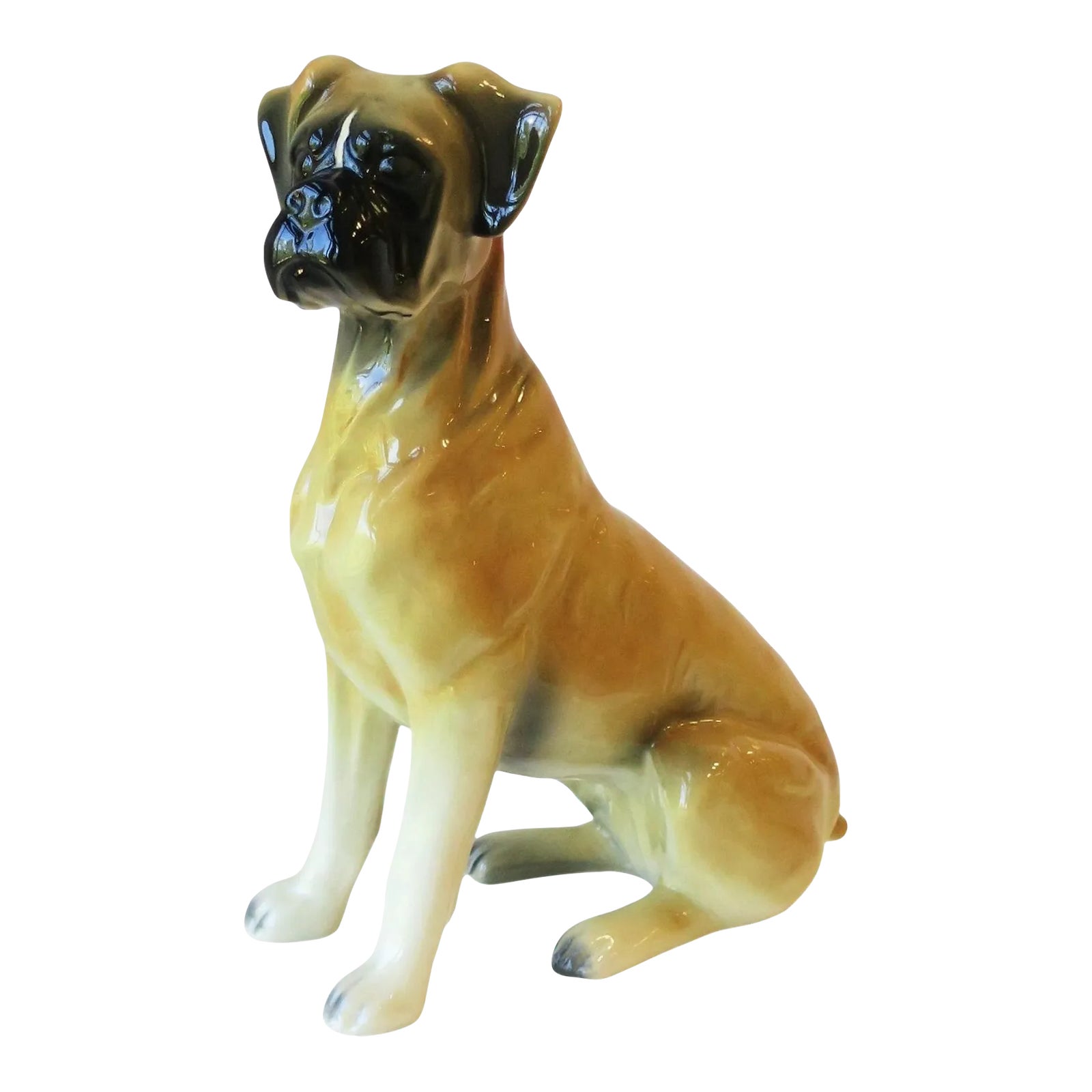Ceramic Boxer Dog | Chairish