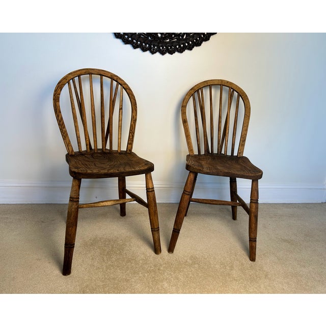 Early 19th Century Antique Hoop Back Windsor Chairs - a Pair | Chairish