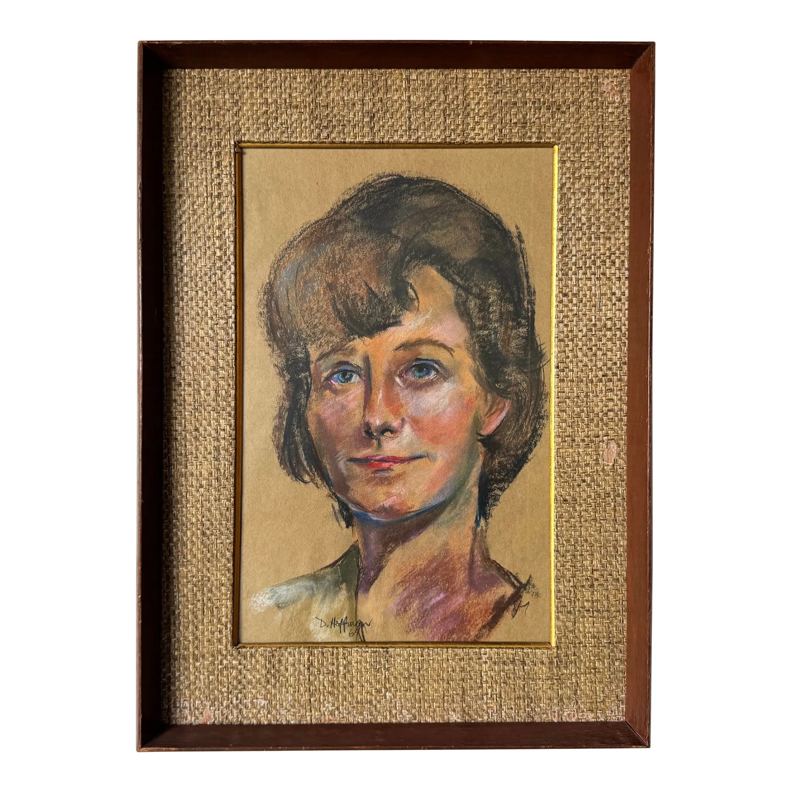 Irwin D. Hoffman (American, 1901 – 1989) Pastel Woman Portrait Painting ...