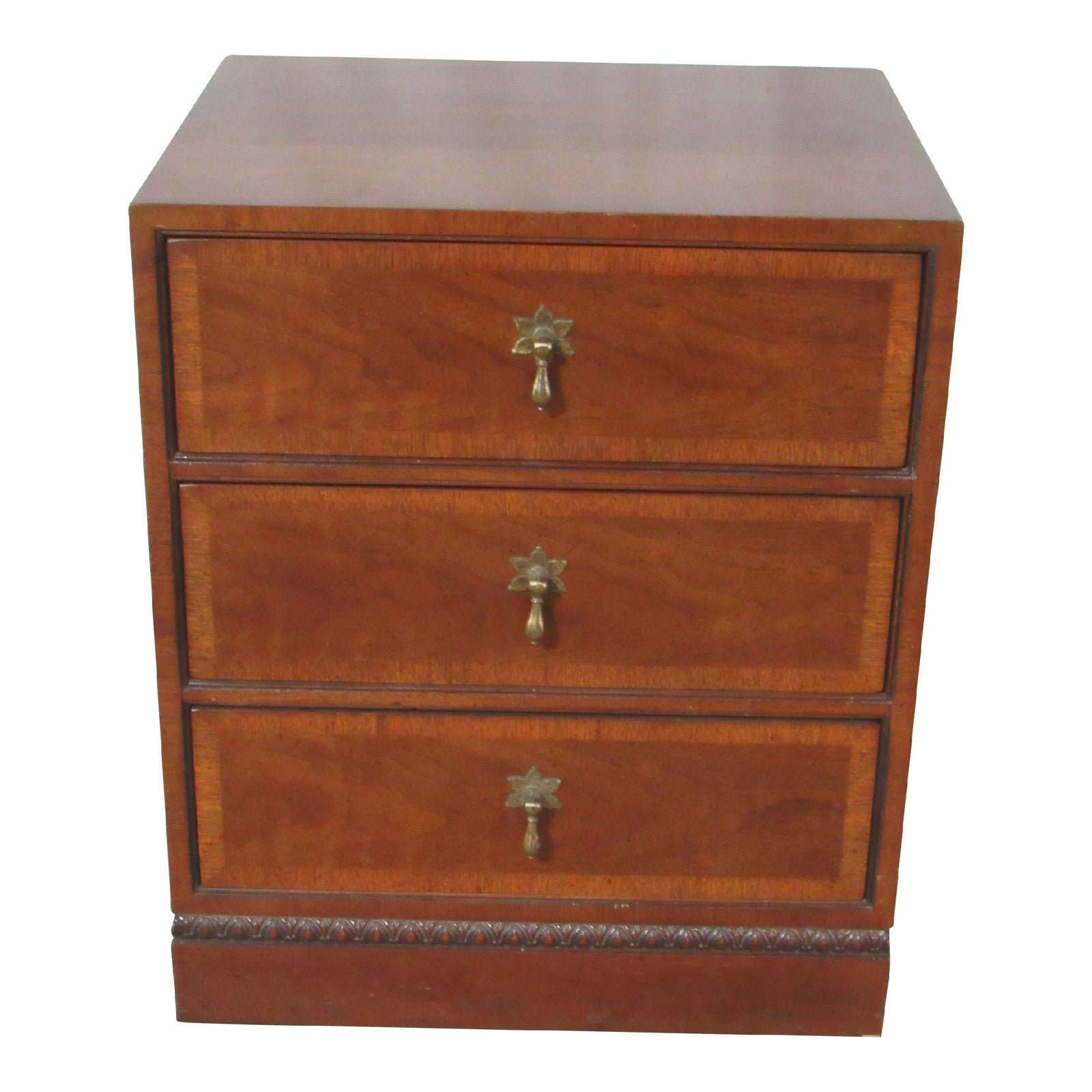 Late 20th Century Henredon Folio Four Satinwood Nightstand Table | Chairish