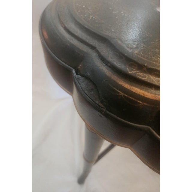 19th Century Mother of Pearl Inlay Black Lacquer Tray Table on Stand ...